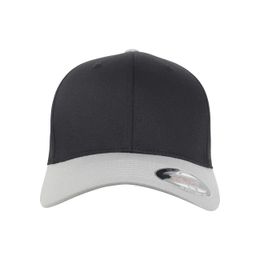 Flex Cap Flexfit "Flexfit Unisex Flexfit Wooly Combed 2-Tone", Gr. S/M, balck, silber, 63% Polyester, 34% Baumwolle, 3% Elasthan, Caps