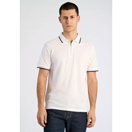 LINDBERGH Herren Poloshirt "Poloshirt Relaxed Fit", wei&szlig;, Gr. M, unifarben, Obermaterial: 100% Baumwolle, Shirts