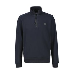 Lerros Herren Sweatshirt "Struktur-Troyer in Gro&szlig;en Gr&ouml;&szlig;en", blau, Gr. XXXL, 83% Baumwolle, 16% Polyester, 1% Elasthan, Sweatshirts
