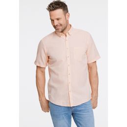 JACK'S INN 54 JACK&rsquo;S Herren Leinenhemd "Leinenhemd (Kurzarm) Regular Fit", rosa, Gr. L, Obermaterial: 55% Leinen, 45% Baumwolle, Hemden