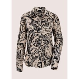 Madeleine Mode MADELEINE Damen Hemdbluse "Hemdbluse Elegante Printbluse mit grafischem Muster", schwarz, Modern, Gr. 34, Obermaterial: 100% Polyester PES., Blusen