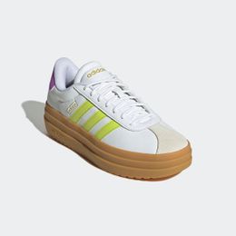 Damen Plateausneaker "VL COURT BOLD", adidas Sportswear, Gr. 39, wei&szlig;, Leder, Synthetik, Schuhe
