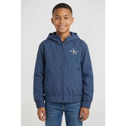 Jungen Blouson "MONOLOGO ESSENTIAL JACKET", blau, Gr. 14, Calvin Klein Jeans, Web, Obermaterial: 100% Polyester, Jacken, Kinder bis 16 Jahre