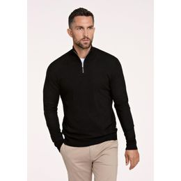 LINDBERGH Herren Troyer "Troyer Relaxed Fit", schwarz, Gr. XL, Obermaterial: 80% Viskose, 20% Nylon, Pullover