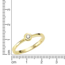 OROLINO Damen Fingerring "Gold 585 mit Brillant 0,07ct.", 058 (18,5), 0,07 SI = kleine Einschl&uuml;sse, Gold, gelb, Gold, Fingerringe