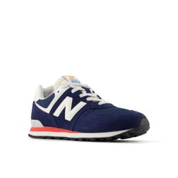 New Balance M&auml;dchen Sneaker "574", Gr. 36, blau, Leder, Schuhe, mit niedrigem Schaft, aus Leder und Textil