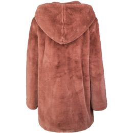 Urban Classics Damen Parka "Urban Classics Damen Ladies Hooded Teddy Coat"schwarzrose, Gr. XS, unifarben, 100% Polyester, Jacken