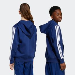 M&auml;dchen Kapuzensweatjacke "ESSENTIALS KIDS", blau, Gr. 152, adidas Sportswear, Obermaterial: 55% Baumwolle, 36% Polyester, 9% Viskose, Sweatjacken
