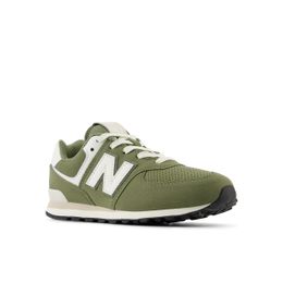 New Balance M&auml;dchen Sneaker "574", Gr. 36, gr&uuml;n, Synthetik, Schuhe, mit niedrigem Schaft, aus Leder und Textil
