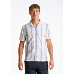 Junk De Luxe Herren Flanellhemd "Freizeithemd Loose Fit", wei&szlig;, Gr. L, Obermaterial: 100% Baumwolle, Hemden