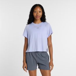 Funktionsshirt New Balance, Damen, Gr. XS, daybreak, Obermaterial: 100% Polyester, normal, Rundhals, Shirts Funktionsshirt, sportliche Passform, Kurzarm, f&uuml;r Sport, Rundhalsausschnitt