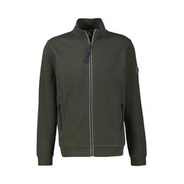 Lerros Herren Sweatjacke "Sweatjacke in den Gr&ouml;ssen 3XL bis 6XL", gr&uuml;n, Gr. 4XL, 90% Baumwolle, 10% Polyester, Sweatjacken