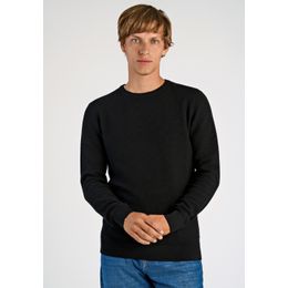 LINDBERGH Herren Strickpullover "Strickpullover Relaxed Fit", schwarz, Gr. XL, Obermaterial: 60% Baumwolle, 40% Polyester, Pullover