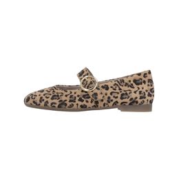 Remonte Damen Riemchenballerina "Remonte Ballerinas Leder", Gr. 38leopard, Leder, Schuhe