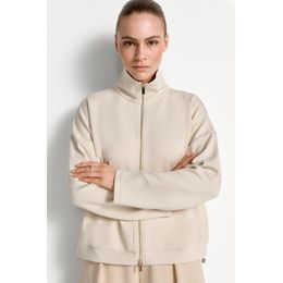 RICHROYAL Damen Sweatjackewei&szlig; stone, Gr. M, Sweatware, Obermaterial: 45% Viskose, 44% Polyester, 11% Elasthan, Sweatjacken, Tunnelzug-Saum,