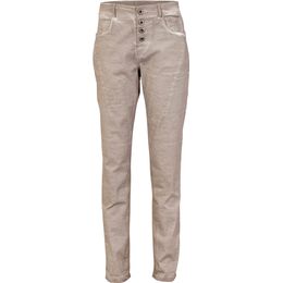 Heine Damen Boyfriend-Hose, beige, Gr. 34, unifarben, 97% Baumwolle, 3% Elasthan, R&uuml;ckseite:95% Baumwolle, 5% Elasthan, Hosen