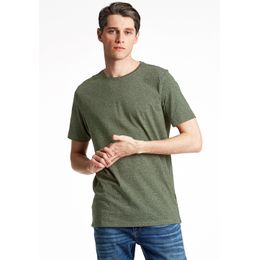 LINDBERGH Herren Kurzarmshirt "T-Shirt (Kurzarm) Relaxed Fit", gr&uuml;n, Gr. L, Obermaterial: 60% Baumwolle, 40% Polyester, Shirts