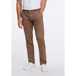LINDBERGH Herren Chinos "Chino Tapered Fit", braun, Gr. 33, unifarben, Obermaterial: 97% Baumwolle, 3% Elasthan, Hosen