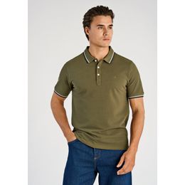Poloshirt LINDBERGH "Poloshirt Relaxed Fit", Herren, Gr. L, army 424, Obermaterial: 100% Baumwolle, unifarben, l&auml;ssig geschnitten, Rundhals, Shirts