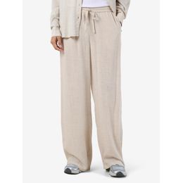 Noisy may Damen Jogger Pants "NMLEILANI NW LOOSE PANTS WVN NOOS"natural, Gr. XS, unifarben, Web, Obermaterial: 77% Viskose, 23% Leinen, Hosen