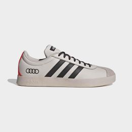 Herren Sneaker "VL COURT AUDI REVOLUT F1 TEAM", adidas Performance, Gr. 45chalk pearl, utility schwarz, hi, res rot, Leder, Synthetik, Schuhe, AUDI