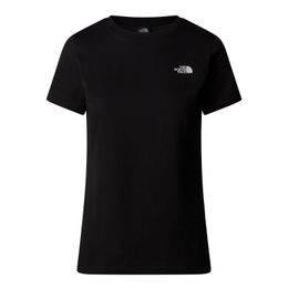 The North Face Damen T-Shirt "W S/S SIMPLE DOME SLIM TEE", schwarz, Gr. XL, unifarben, Jersey, Obermaterial: 60% Baumwolle, 40% Polyester, Shirts,