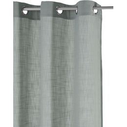 Vorhang OTTO HOME, B:140cm H:160cm, gr&uuml;n, Polyester, Wohnzimmer, Gardinen, "Linsdorf", Leinenstruktur