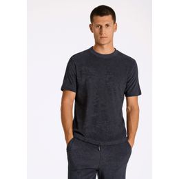 LINDBERGH Herren Kurzarmshirt "T-Shirt (Kurzarm) Relaxed Fit", blau, Gr. XXXL, unifarben, Obermaterial: 80% Baumwolle, 20% Polyester, Shirts