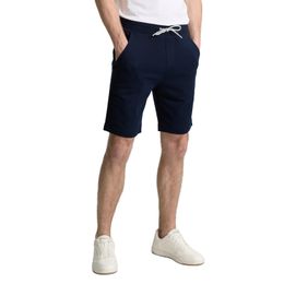 Tom Tailor Herren Sweatshorts, blau, Gr. S, Sweatware, Obermaterial: 100% Baumwolle. Futter: 100% Baumwolle, Hosen, mit Kordelzug