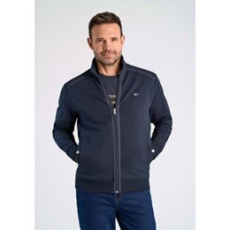 Bison Herren Strickjacke "Cardigan Comfort Fit", blau, Gr. L, unifarben, Obermaterial: 77% Baumwolle, 18% Polyester, 5% Elasthan, Strickjacken