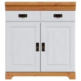 Sp&uuml;lenschrank OTTO HOME "R&uuml;gen", wei&szlig; (wei&szlig;, honig), B:80cm H:88cm T:60cm, Massivholz, Schr&auml;nke, Sp&uuml;lenschrank, Breite 80 cm, Kiefer massiv, mit 2 T&uuml;ren