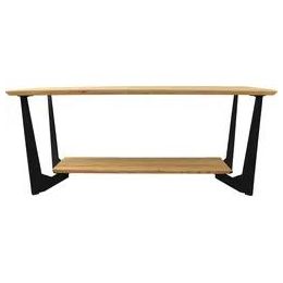 Couchtisch PAROLI "Paula", braun (holz, schwarz, holz), B:110cm H:46cm T:60cm, Tische, Couchtisch