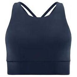 Sport-Bustier WINSHAPE "Functional Comfort Sport-BH SB103C", Damen, Gr. L, Normalgr&ouml;&szlig;en, grau (anthrazit), 85% Polyester, 15% Elasthan, BHs, mit R&uuml;cken-Applikation