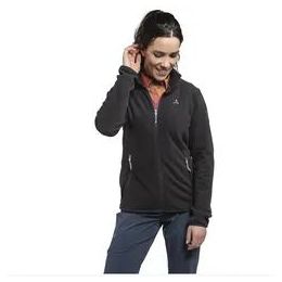 Sch&ouml;ffel Fleecejacke SCH&Ouml;FFEL "Fleece Jk Style Ash WMS", Damen, Gr. 38, schwarz, Fleece, Obermaterial: 100% Polyester, unifarben, hoch geschlossener Ausschnitt, eingesetzt eingefasste Kante, Jacken Fleecejacke, sportlicher Stil mit Logostickerei, w&auml;rmendes Material