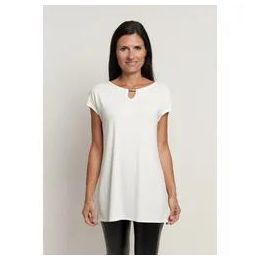 T-Shirt Seidel Moden, Damen, Gr. 54, wei&szlig; (sanftes wei&szlig;,11), Jersey, Obermaterial: 95% Viskose, 5% Elasthan, unifarben, regular fit Po-bedeckend, U-Boot-Ausschnitt, Shirts T-Shirt, mit &uuml;berschnittenen Schultern, MADE IN GERMANY