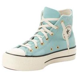 Sneaker Converse "CHUCK TAYLOR ALL STAR LIFT PLATFORM SUEDE", Herren, Gr. 38, vernal pool, natural ivory, Leder, Schuhe Sneaker