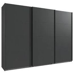 Kleiderschrank wimex "Mugano, Made in Germany, Lieferung bis in Deine Etage und Stellort", schwarz (grafit, griffe schwarz), B:270cm H:208cm T:65cm, Holzwerkstoff, Schr&auml;nke, Kleiderschrank, 3 Schwebet&uuml;ren, gro&szlig;e Gr&ouml;&szlig;en, mit oder ohne Spiegel, Metallgriffe