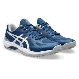 Hallenschuh asics "COURT HUNTER FF", Herren, Gr. 46, blau (mako blau, gravel), Synthetik, Schuhe Hallenschuh, besonders geeignet f&uuml;r Handball und Volleyball