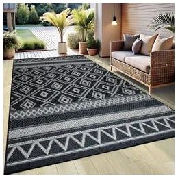 Teppich OTTO HOME "Toronto auch als L&auml;ufer erh&auml;ltlich" Gr. 2, schwarz, B:80cm H:3mm L:150cm, Kunstfaser, Teppiche, Teppich, In- und Outdoor geeignet, Sisal-Optik, Wetterfest & UV-best&auml;ndig, Boho
