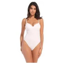 Shaping-Body MAGIC BODYFASHION "Soft Thong Body", Damen, Gr. L, N-Gr, wei&szlig;, Stoff, Obermaterial: 80% Baumwolle, 11% Polyamid, 9% Elasthan, unifarben, eng, V-Ausschnitt, Bodys, schmale, verstellbare Tr&auml;ger