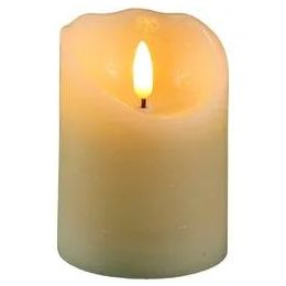 LED-Kerze AMBIENTE HAUS "aus Echtwachs, &Oslash; ca. 7,5 cm, H&ouml;he 10 cm (FB 51018)", wei&szlig;, H:10cm &Oslash;:7,5cm, Wachs, Kerzen, LED-Kerze