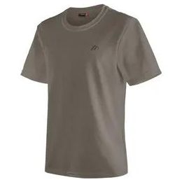 T-Shirt Maier Sports "Walter", Herren, Gr. XXL, braun (schlamm), 100% Polyester, Rundhals, Shirts T-Shirt, Herren Kurzarmshirt, leichtes Sommer Funktionsshirt, Rundhals, Reg Fit