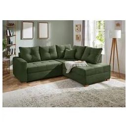Jockenh&ouml;fer Ecksofa JOCKENH&Ouml;FER GRUPPE "Heidelberg L-Form, B: 228 cm", gr&uuml;n, B:228cm T:99cm, Korpus: 100% Polyester;Kissen: 100% Polyester, Sofas, Ecksofa, mit Bettfunktion, Bettkasten & Zierkissen