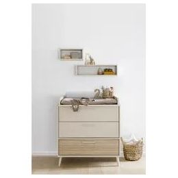 Wickelkommode Paidi "EEFJE in Beige, 3 Schubladen mit Soft-Close, verschiedene Ausf&uuml;hrungen", beige (cashmere, beige, beige, cashmere, beige), B:95cm H:93cm T:57cm, Holzwerkstoff, Wickelkommoden, Wickelkommode, langlebige Kommode, gepr&uuml;fte Sicherheit, Wickeltisch aus Holz