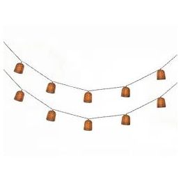 Luxform LED-Lichterkette "Luxform Solar Rattan", bruin, Flammen 1 Stk., Gesamtl&auml;nge 1,8m, Lichterketten, LED-Lichterkette, Solarenergie, warmwei&szlig;, IP44
