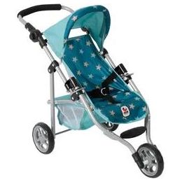 Bayer Chic 2000 Puppenbuggy CHIC2000 "Jogging-Buggy Lola", sternchen t&uuml;rkis, Puppenwagen, KinderB:33cm H:57cm T:70cm, Kunststoff, Metall, Stoff, mit klappbarem Verdeck, B:33cm H:57cm T:70cm