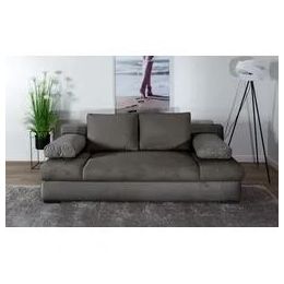 Schlafsofa Collection AB "Chicago, B: 200 cm, Liegefl. 146x200 cm", grau (anthrazit), B:200cm T:95cm, 100%Polyester, Sofas, Schlafsofa, Bettfunktion, Bettkasten & 2 Armlehnenkissen, Federkern