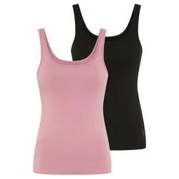 Tanktop HUGO UNDERWEAR, Damen, Gr. L, rosa (open pink 692), Jersey, Obermaterial: 95% Baumwolle, 5% Elasthan, tiefer Rundhals, Tops Tanktop, Rundhals