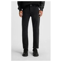 HUGO BOSS Tapered-fit-Jeans HUGO BLUE "Brody", Herren, Gr. 32, L&auml;nge 34, schwarz (schwarz008), Denim/Jeans, Obermaterial: 99% Baumwolle, 1% Elasthan, unifarben, gerade, unten schmal lang, Jeans, mit Stone-washed-Finish