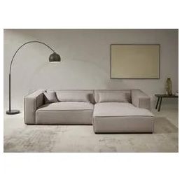 Ecksofa "PIARA XXL, Big-Sofa, Cord, Leinenoptik o. Strukturstoff, L-Form", hellbraun, B:288cm H:66cm T:198cm, 100% Polyester, LeGer Home by Lena Gercke, Sofas, Ecksofa, wahlweise Ottomane rechts/links, Kedernaht, extra tiefe Sitzfl&auml;che